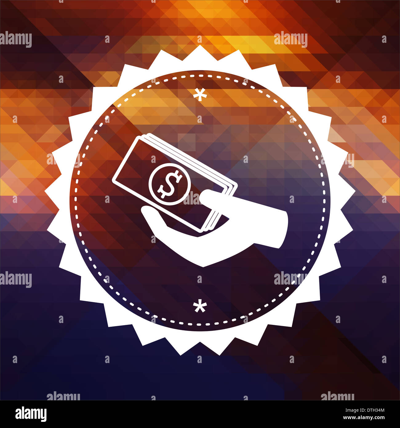 Donate Concept on Triangle Background Stock Photo - Alamy