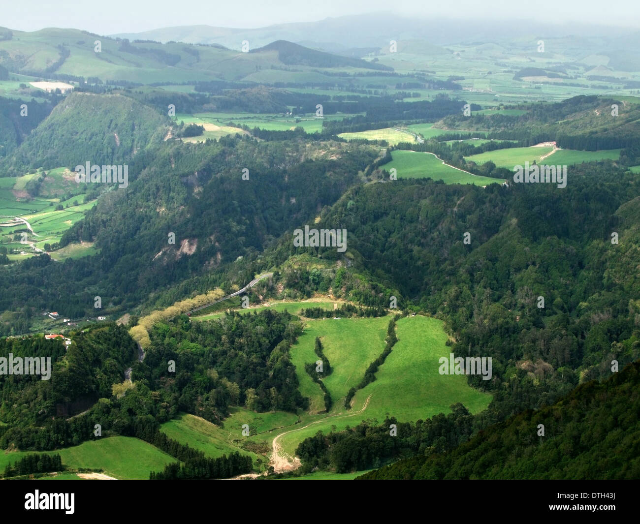 aerial view of the Azores in Portugal Stock Photo - Alamy