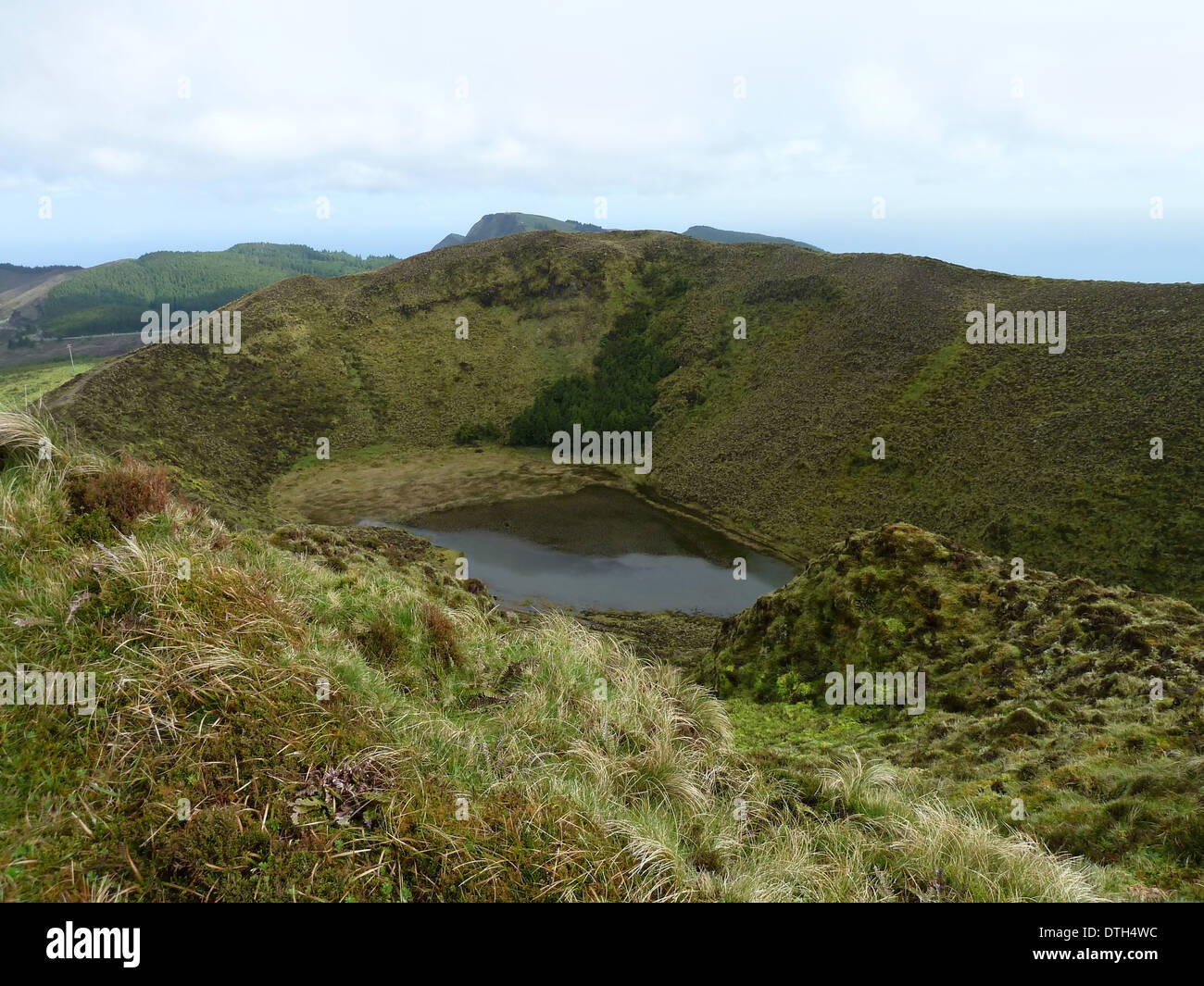 a crater lake at the Azores islands in Portugal Stock Photo - Alamy