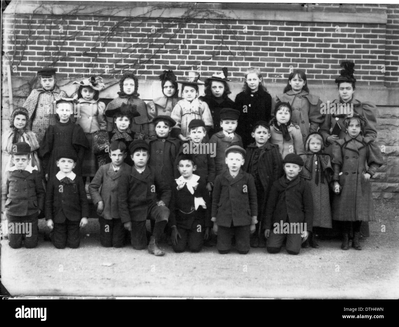 This vintage group portrait shows students at Oxford Public School ...