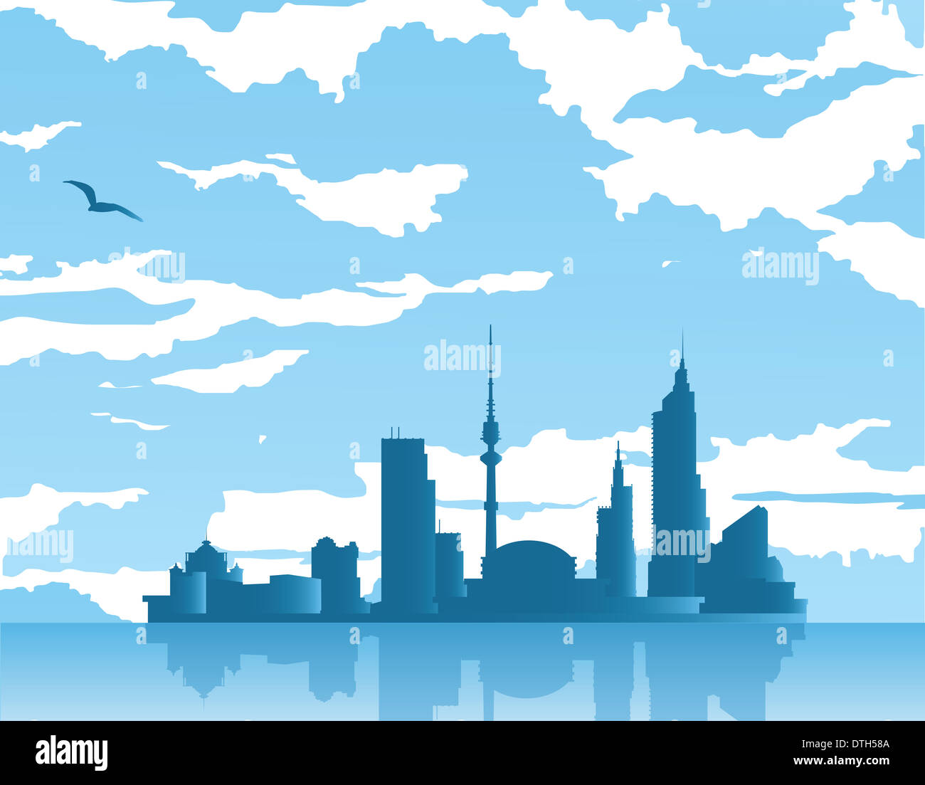 Travel to a distant city on the horizon Stock Photo - Alamy