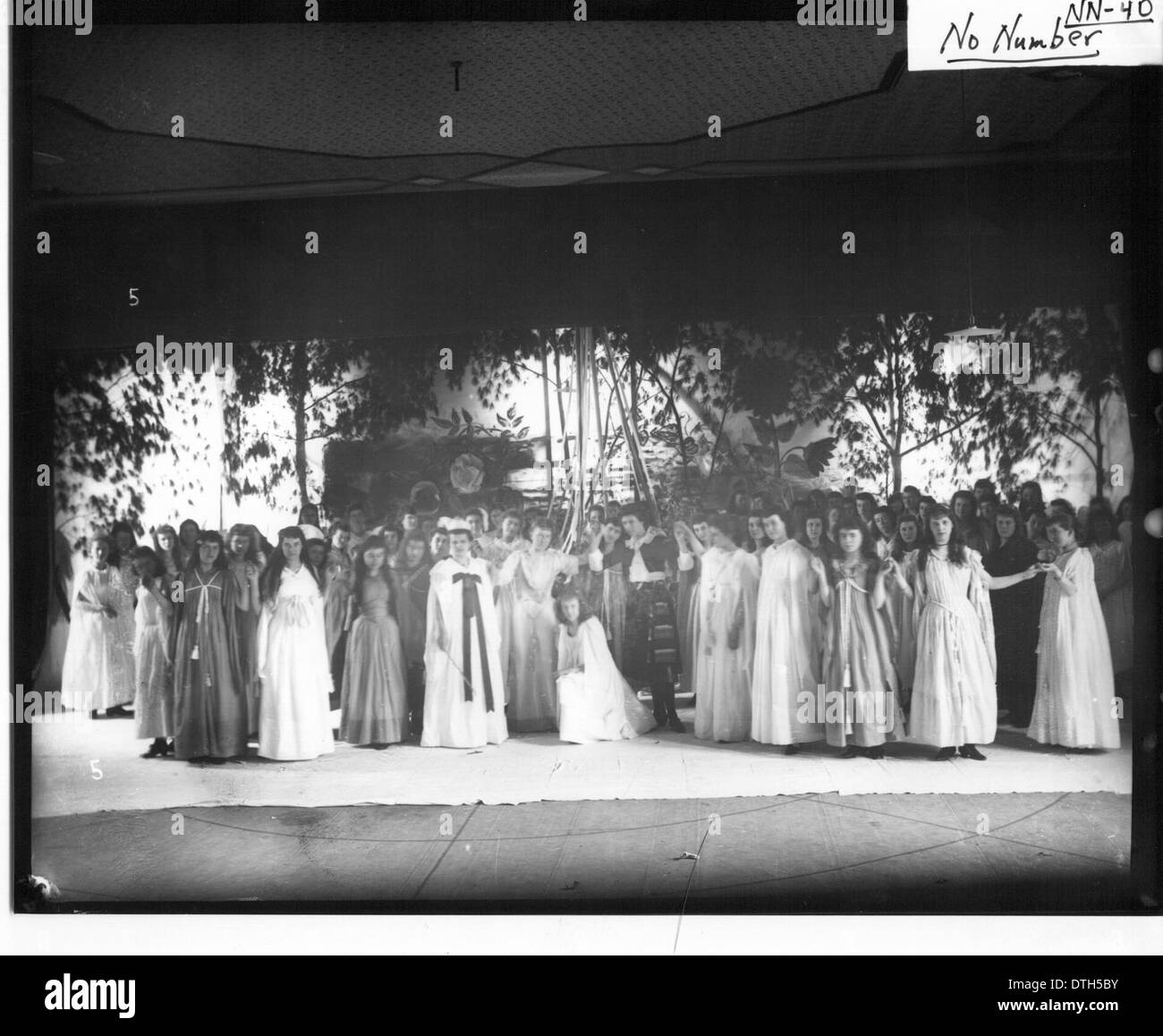 This photograph captures participants at a May Day celebration ...