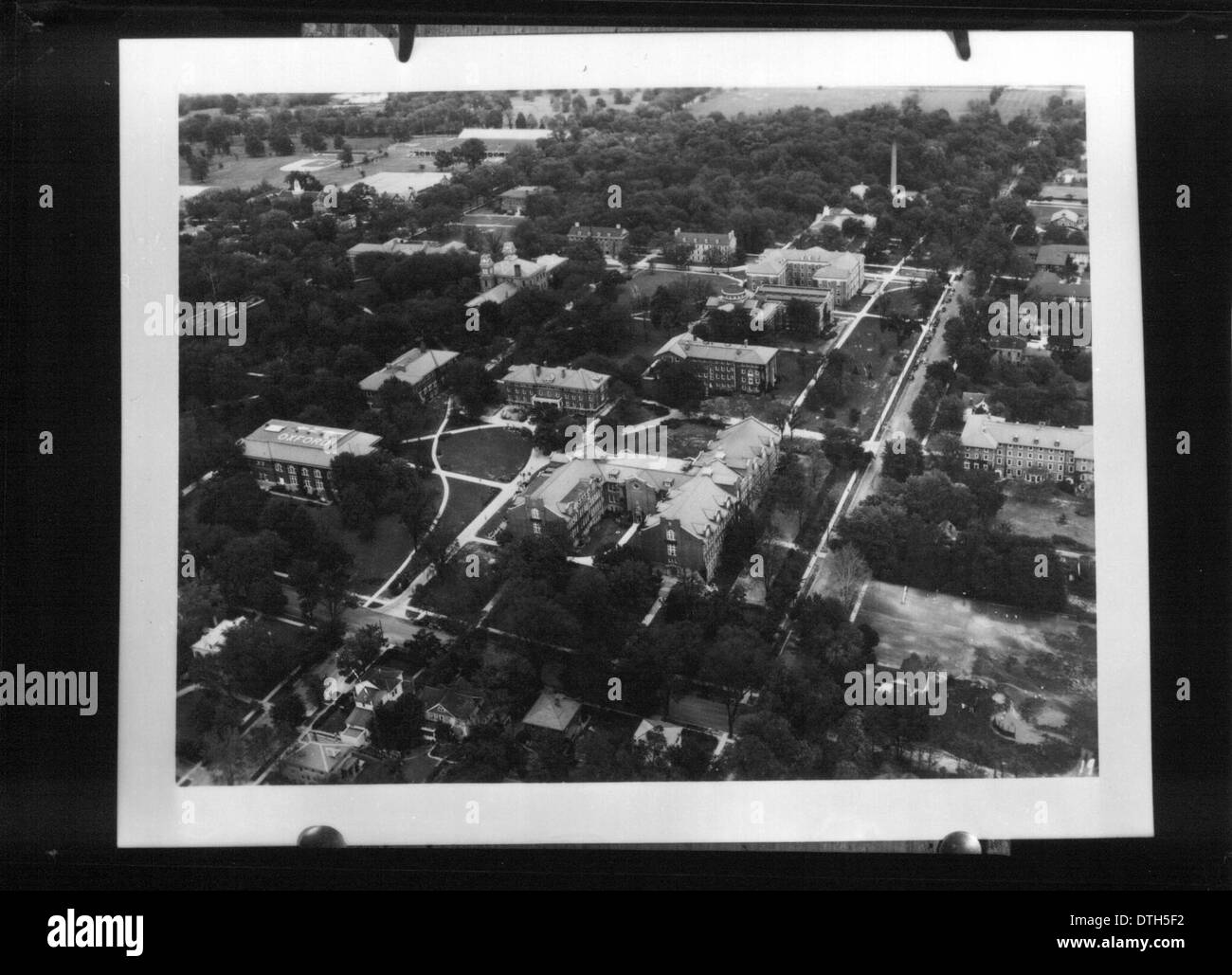 This aerial photograph captures the western campus of Miami University ...