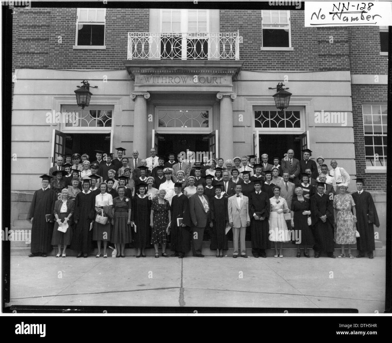 A group portrait taken in front of Withrow Court at Miami University ...