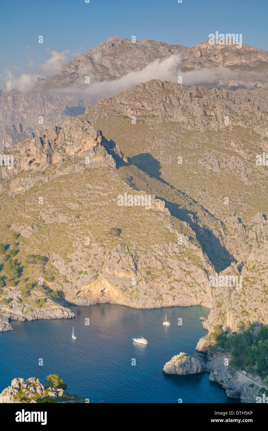 Majorca's northwest coast. Torrent de Pareis cove and canyon ...