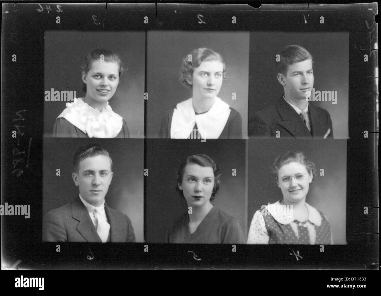 Yearbook portraits from McGuffey High School in 1935, featuring ...