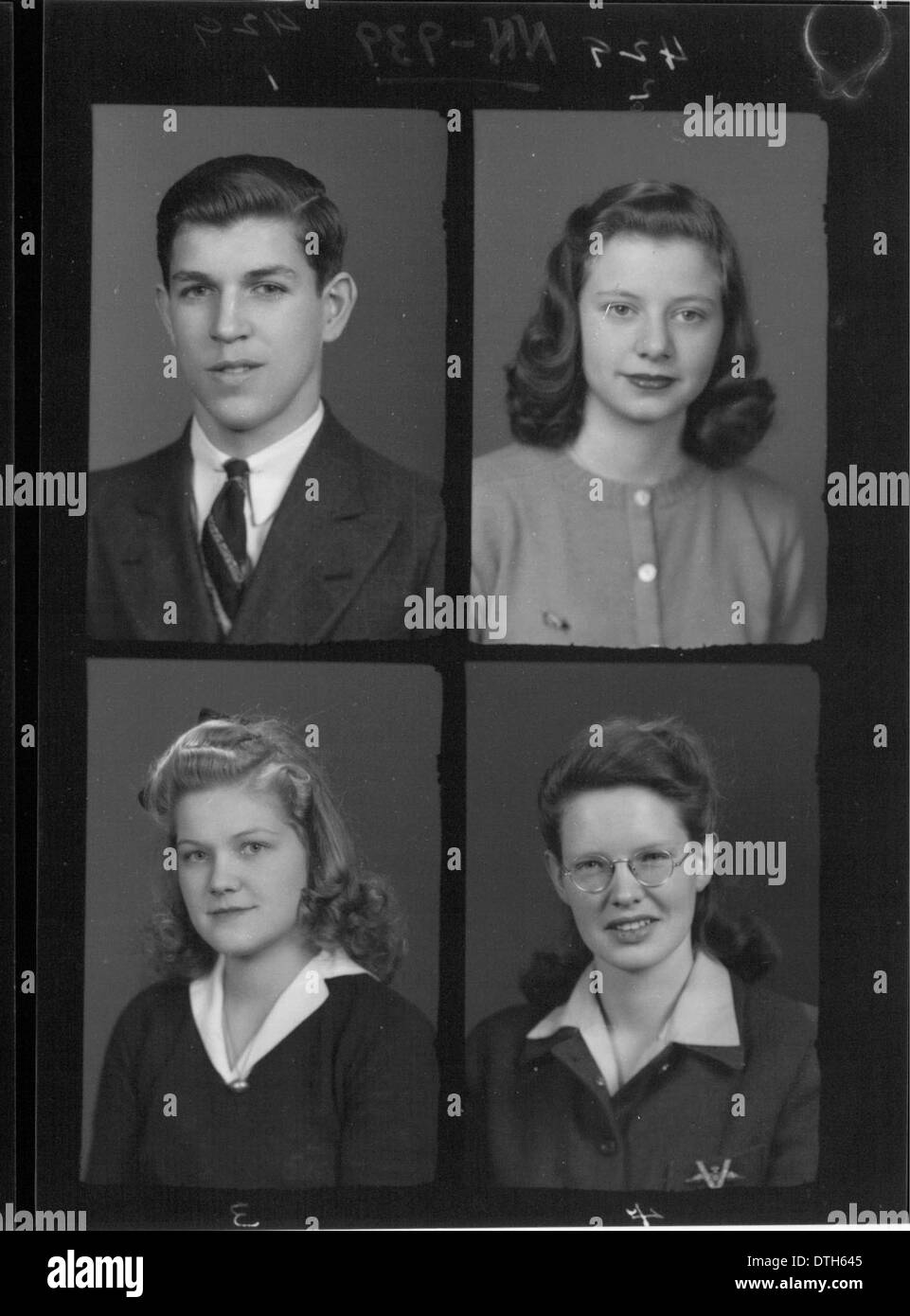 Old high school yearbooks Black and White Stock Photos & Images - Alamy