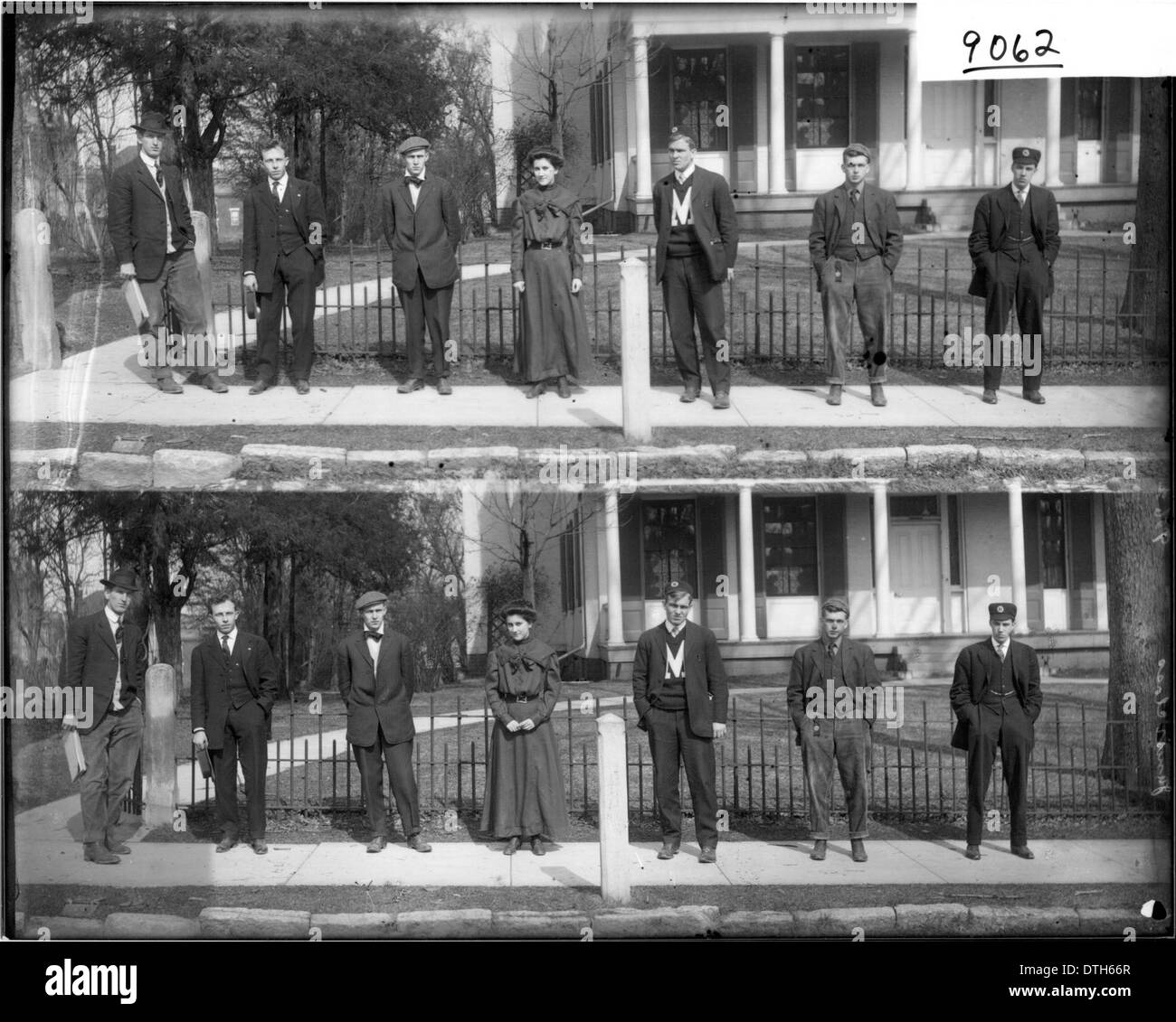 This historical photograph from 1909 shows the junior class members of ...