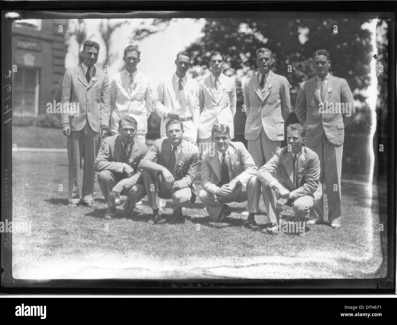 A 1931 group portrait of members of the Sigma Chi fraternity, an ...