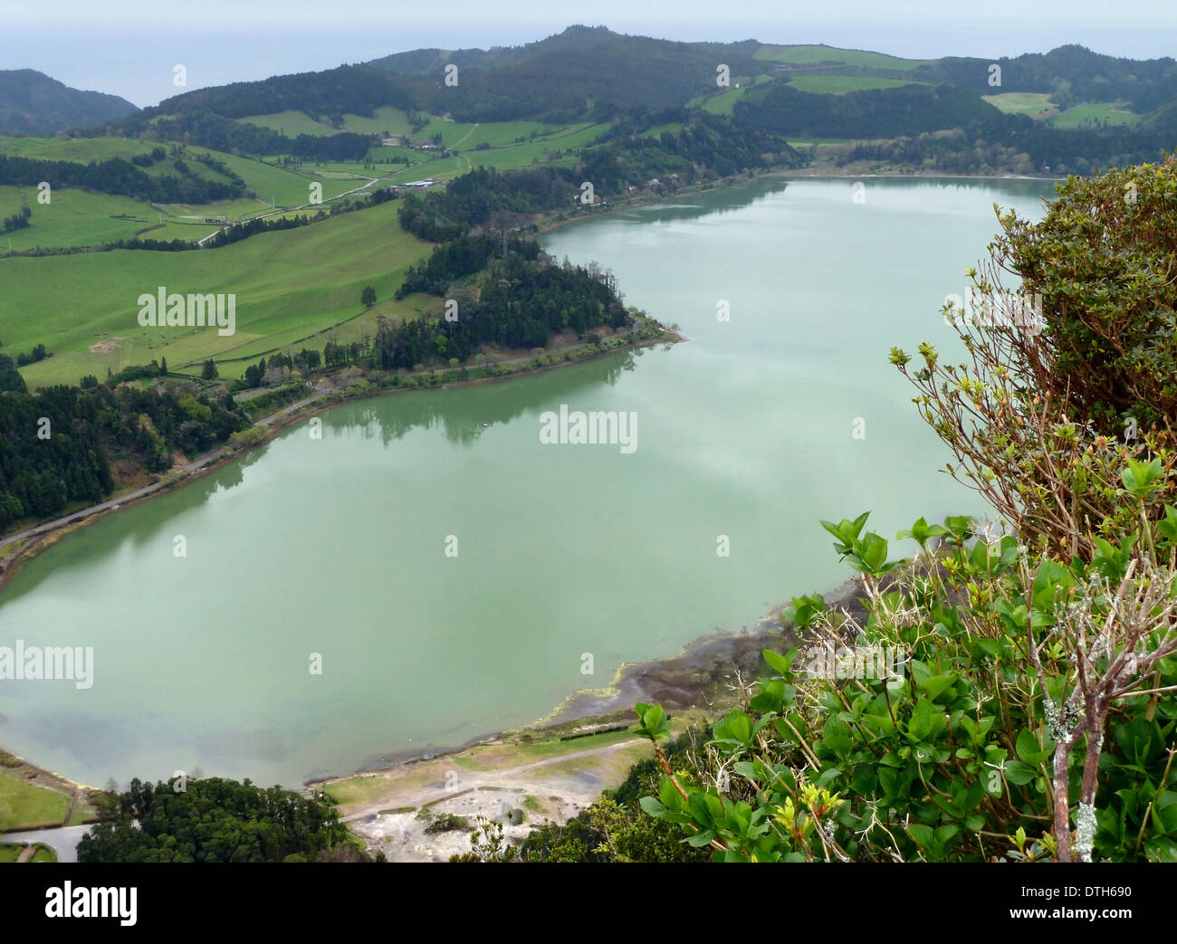 high angle scenery at the Azores in Portugal Stock Photo - Alamy