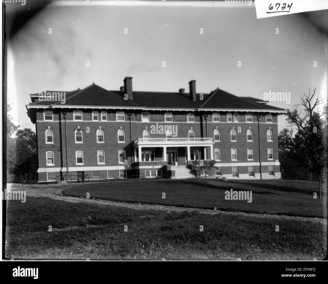 This historical photograph shows Hepburn Hall, one of the iconic ...