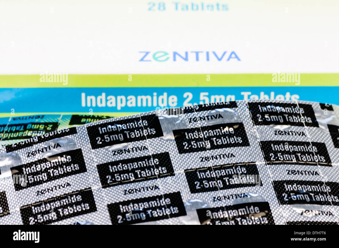 Indapamide 2.5mg tablets, a diuretic (water tablet) used in the ...