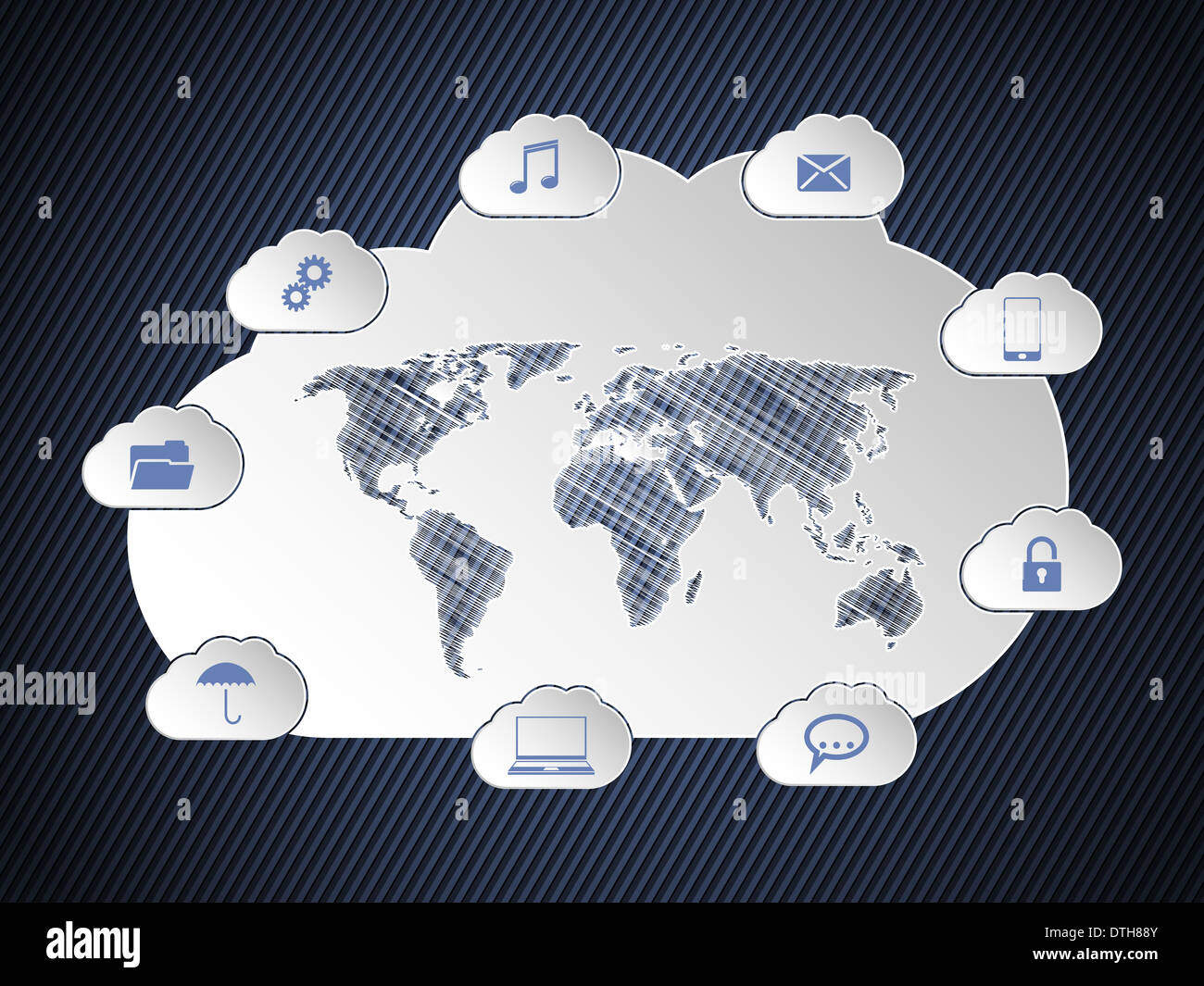 Map of the world internet usage hi-res stock photography and images - Alamy