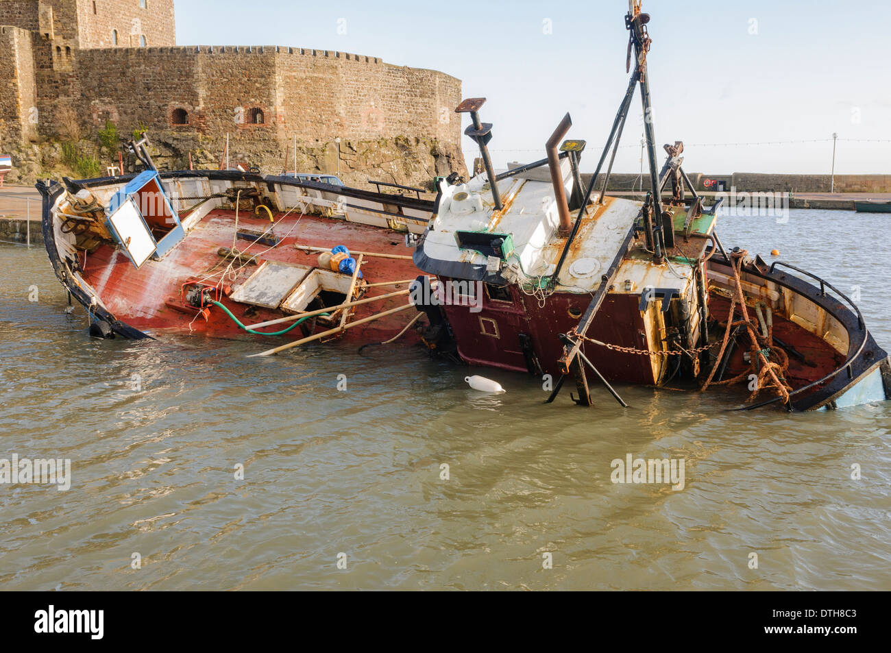 Semi submerged boat hi-res stock photography and images - Alamy