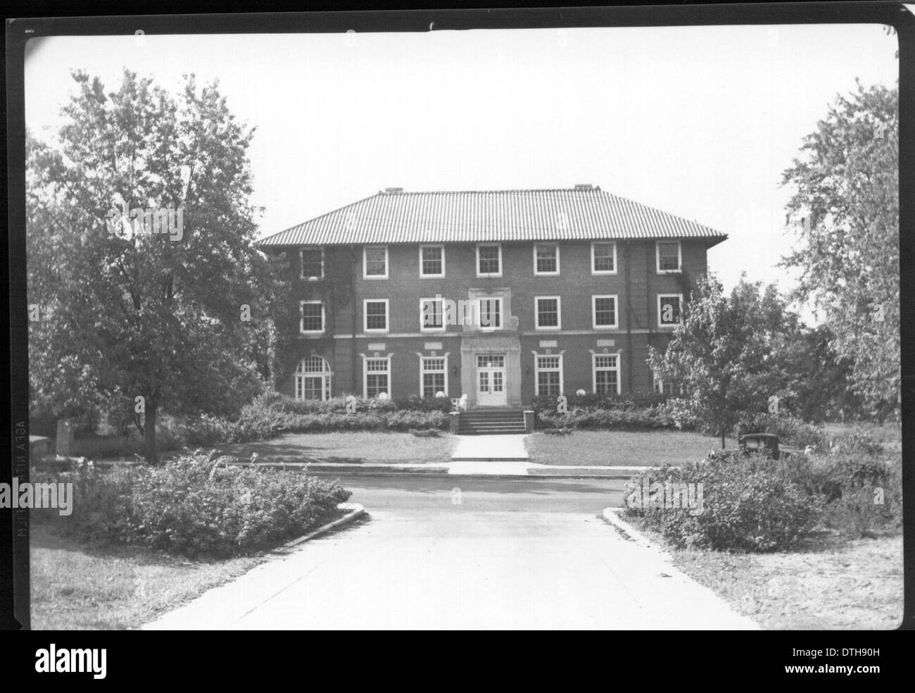 The front entrance of Wells Hall at Miami University, Ohio, captured in ...
