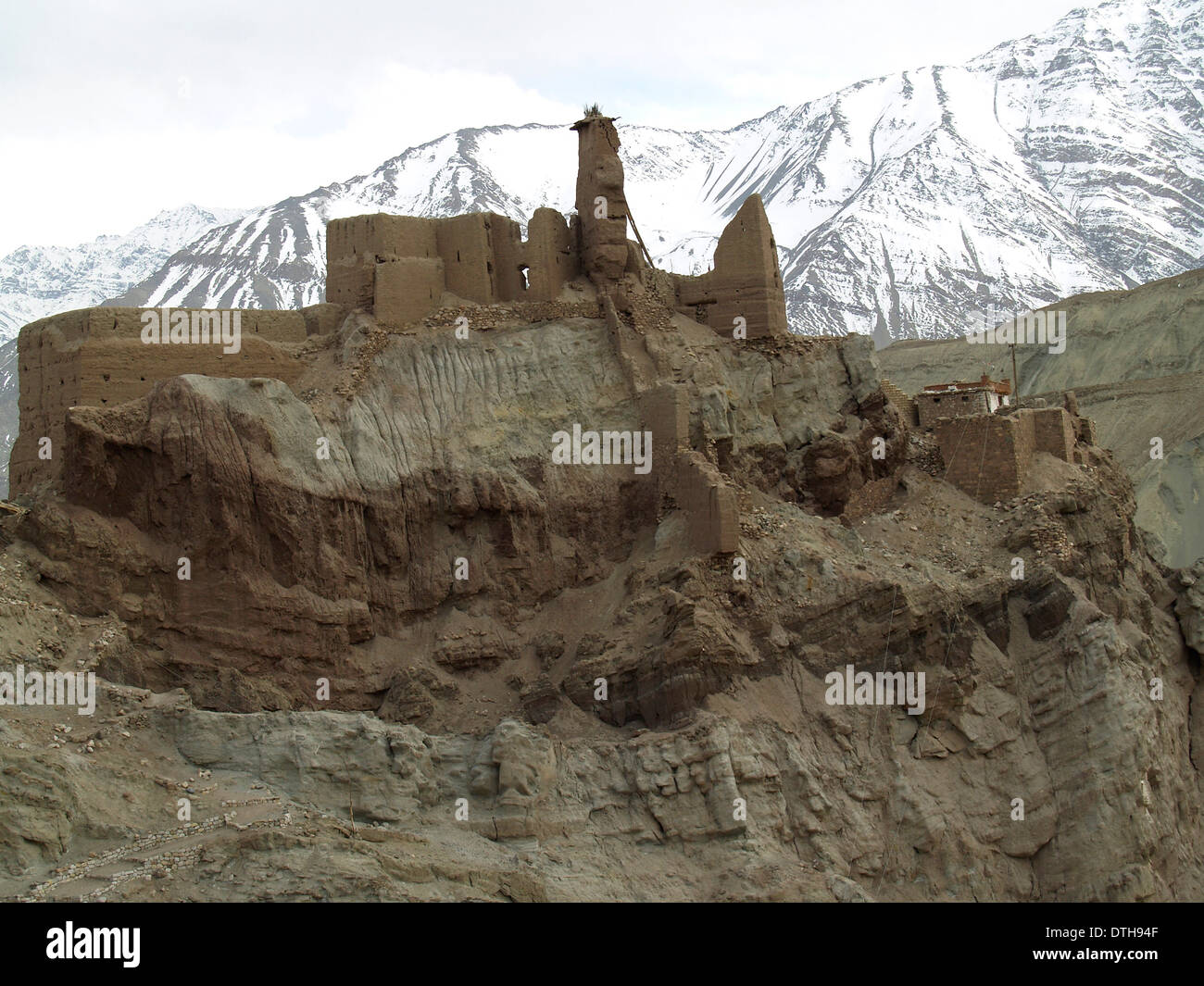 The Basgo Citadel sits framed by the Himalayan Mountains,Ladakh,India ...