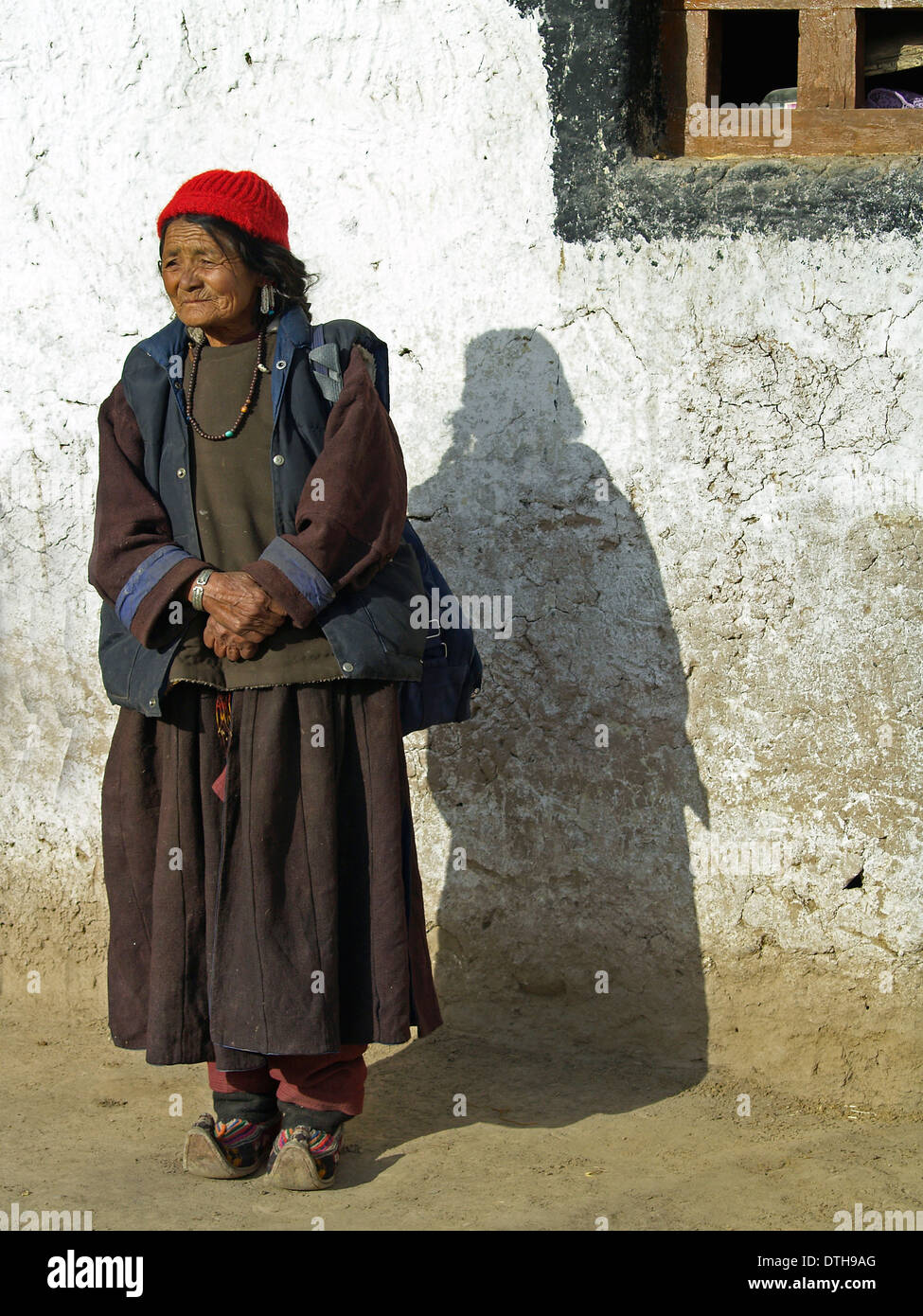 A Ladakhi woman poses in her traditional clothes,Ladakh,India Stock ...