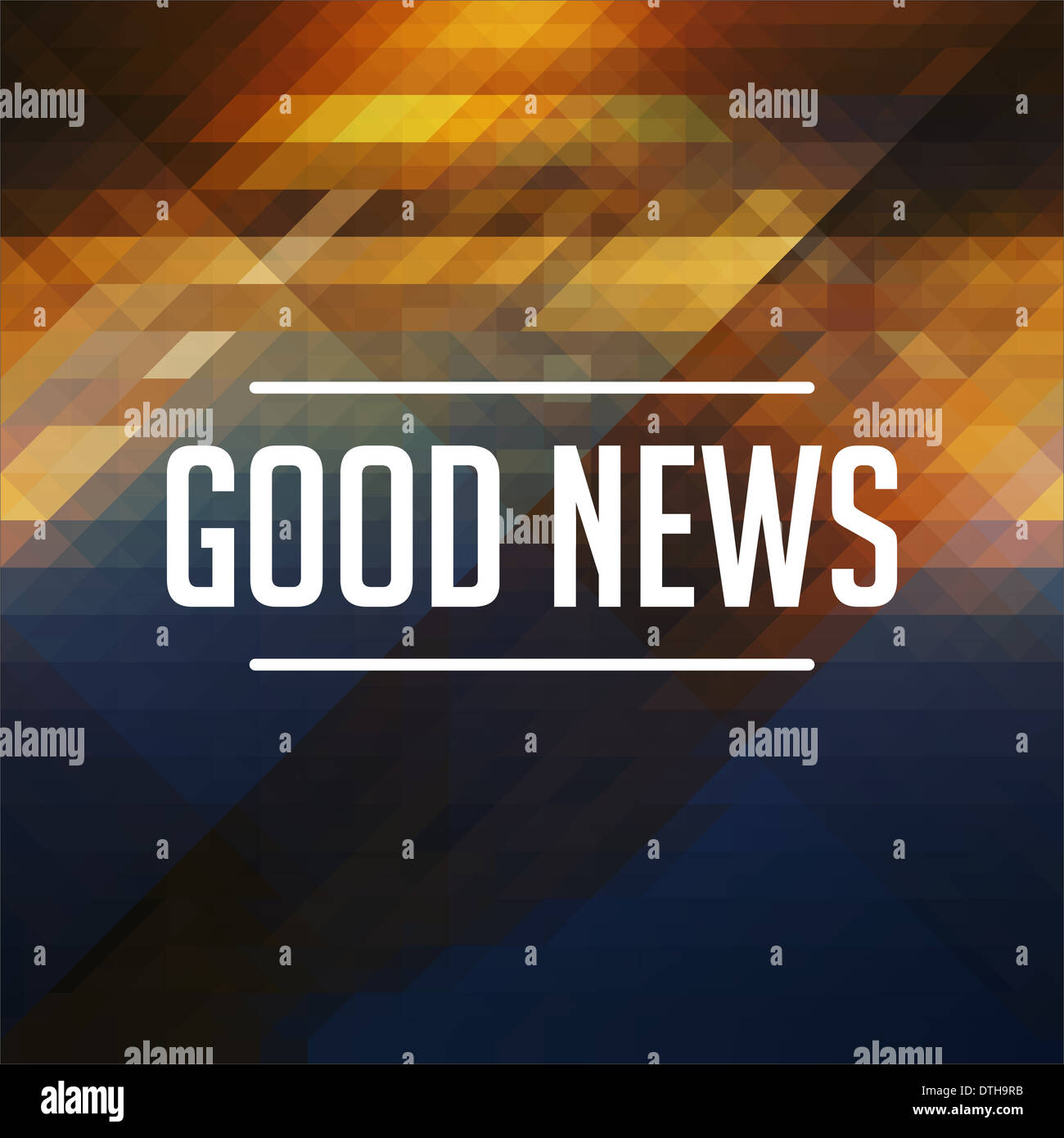 Good News Concept on Retro Triangle Background Stock Photo - Alamy