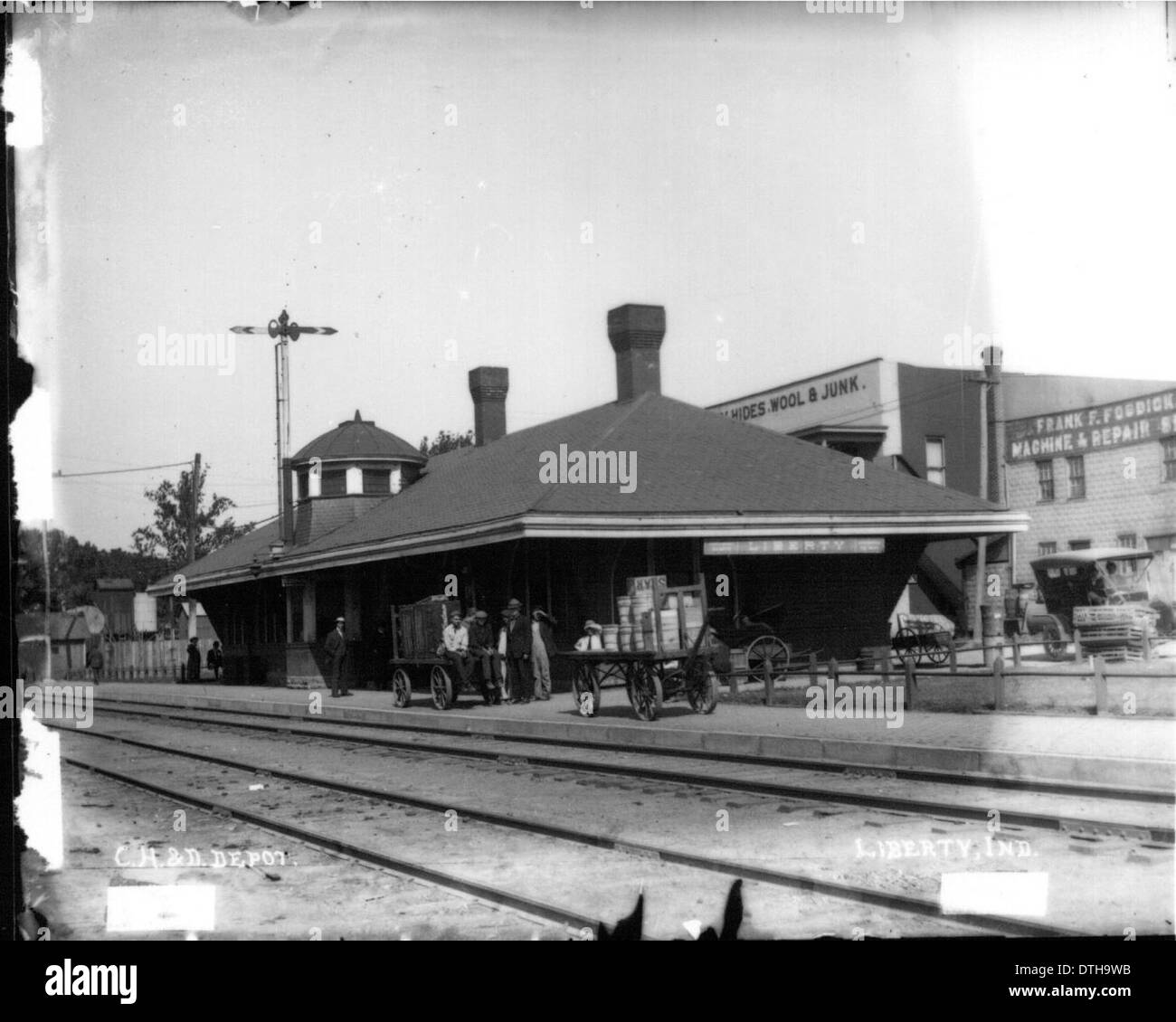Railroad depot stations Black and White Stock Photos & Images - Alamy