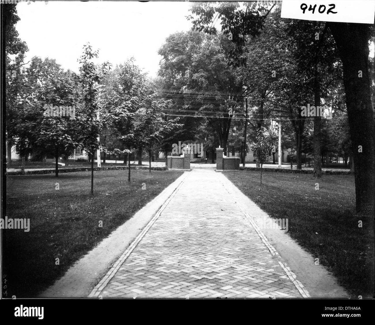 This historical photograph from ca. 1909 captures a view of Slant Walk ...
