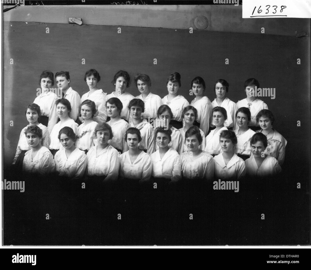 A photograph from the 1917 Western College German Club depicts members ...