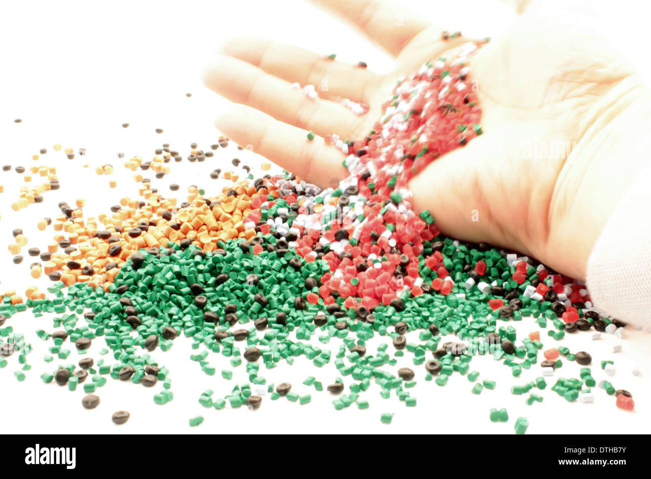 Hand and polymers Stock Photo - Alamy