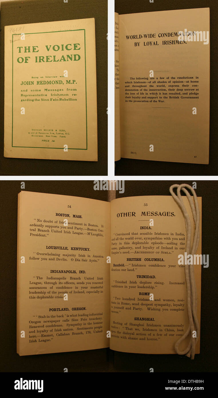 This pamphlet contains information about the Easter Rising of 1916, an ...
