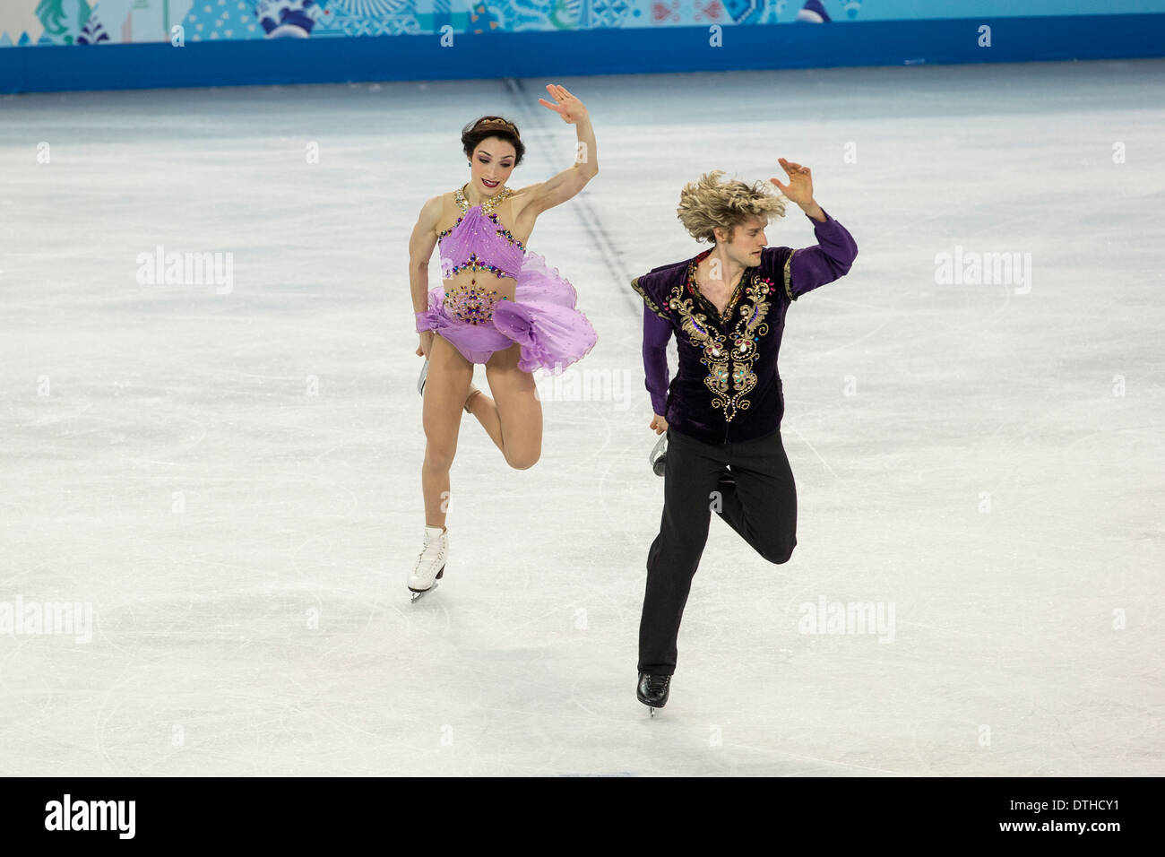 Meryl Davis and Charlie White (USA) performing in the free dance to win ...
