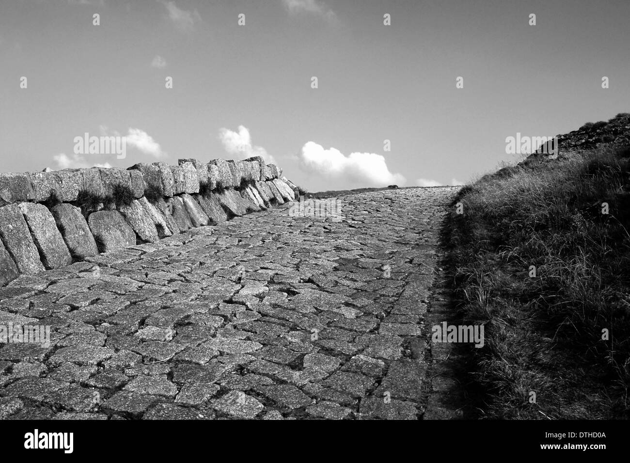 Footpath in the mountains Black and White Stock Photos & Images - Alamy