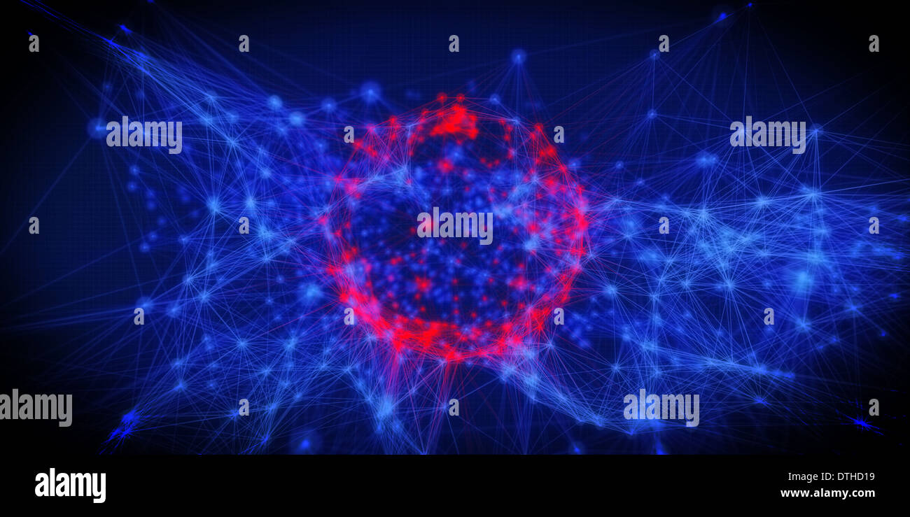 Digital network illustration Stock Photo - Alamy