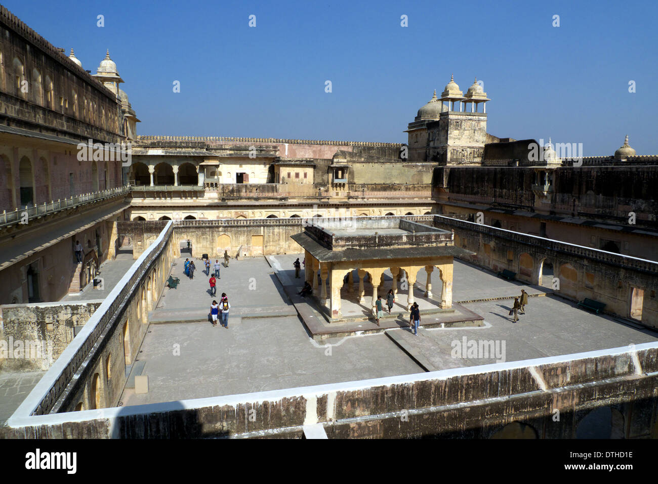 Courtyard of amber fort rajasthan india hi-res stock photography and ...
