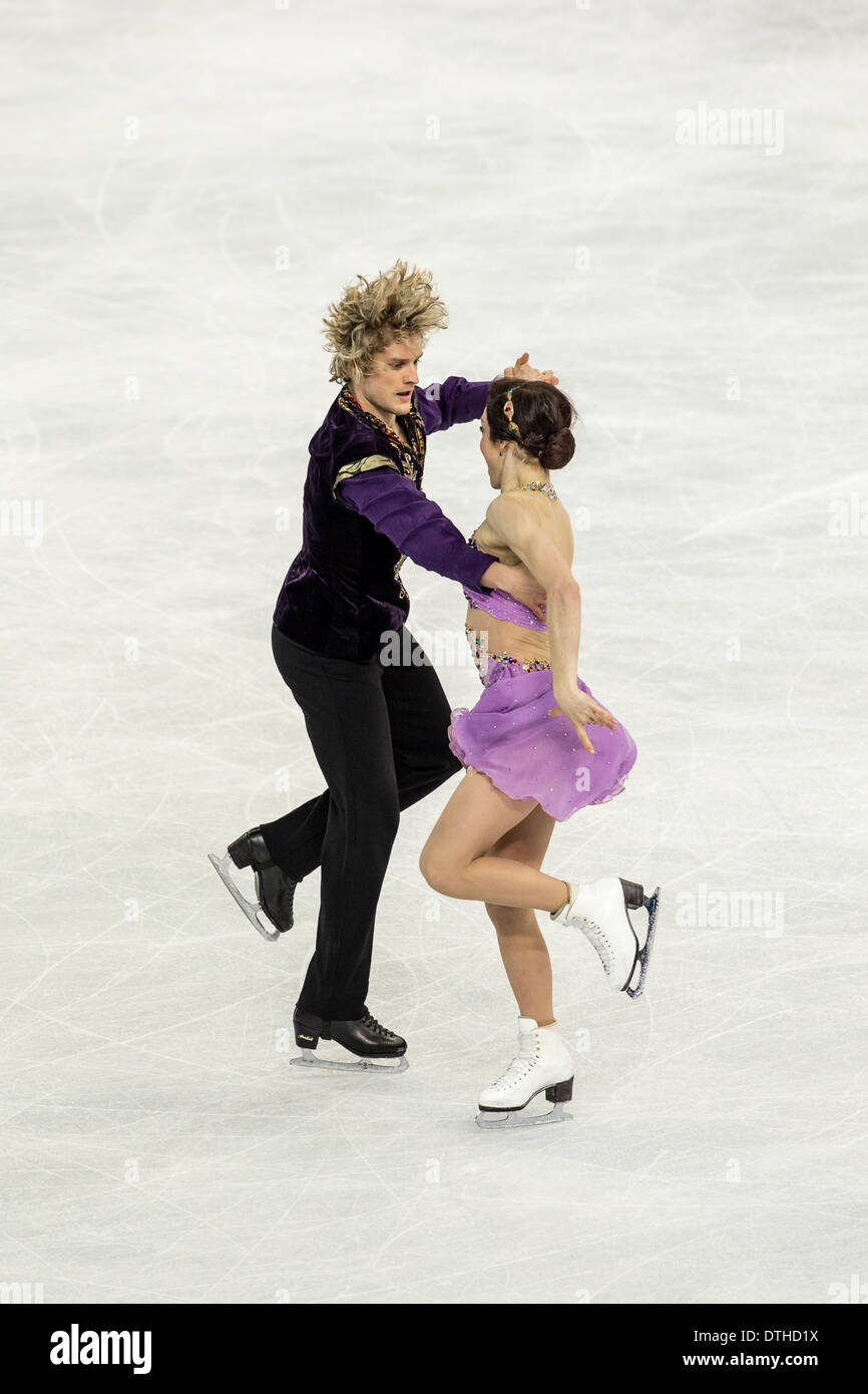 Meryl Davis and Charlie White (USA) performing in the free dance to win ...