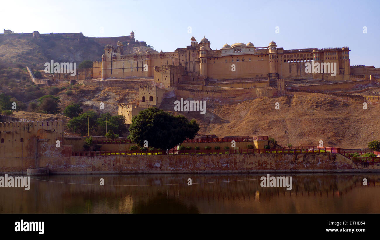 View of east side of Amber Fort nr Jaipur, Rajasthan, India Stock Photo ...