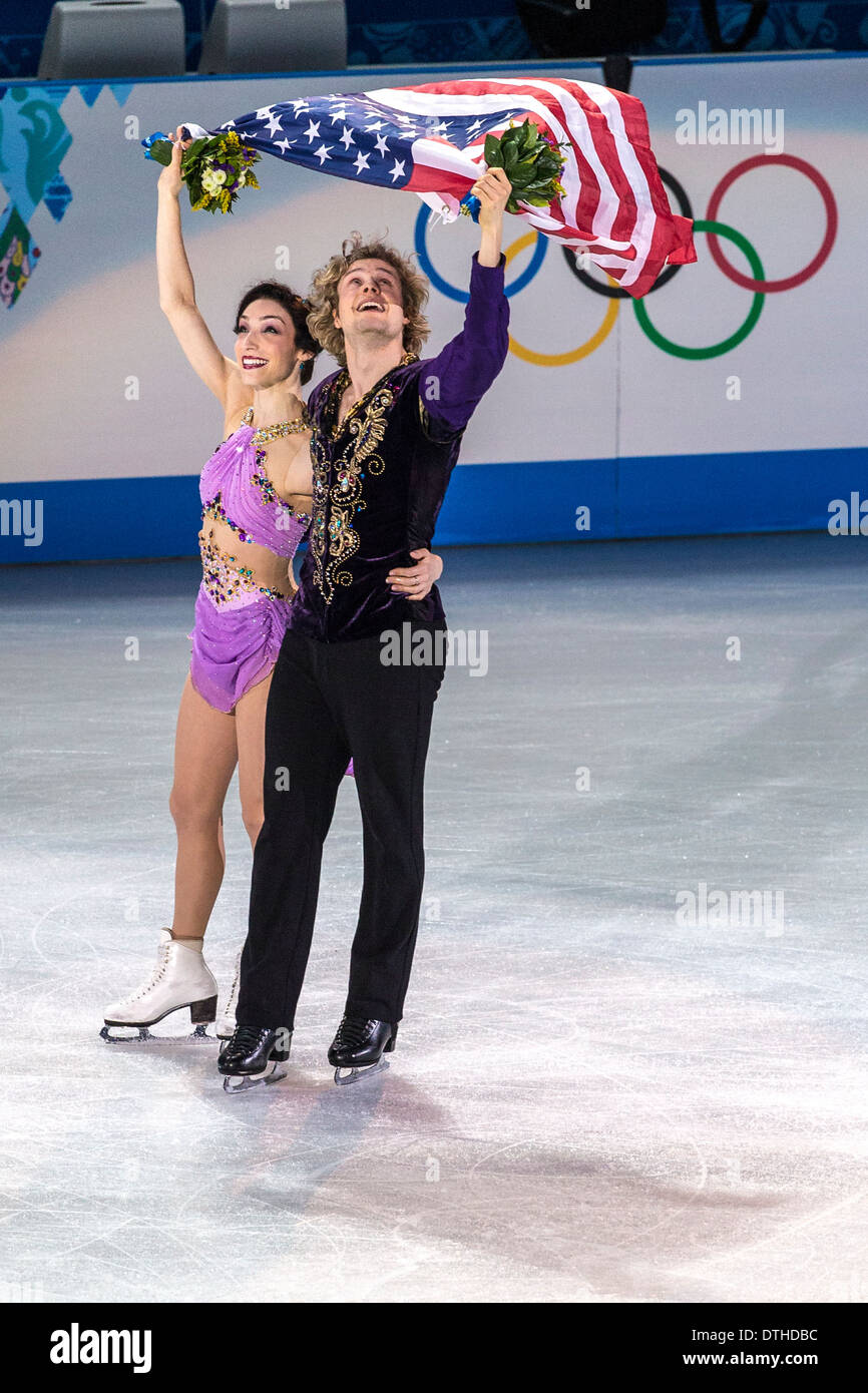 Meryl Davis and Charlie White (USA) performing in the free dance to win ...