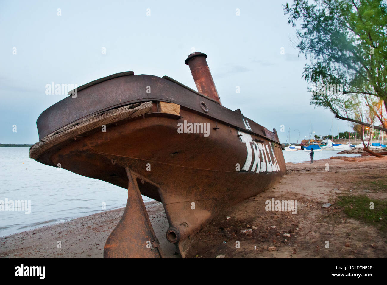 Stranded boat, Entre Rios, Colon, Argentina Stock Photo - Alamy