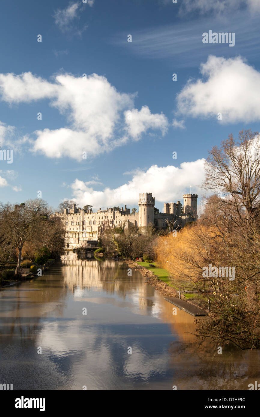 Warwick Castle and River Avon, Warwickshire Stock Photo - Alamy