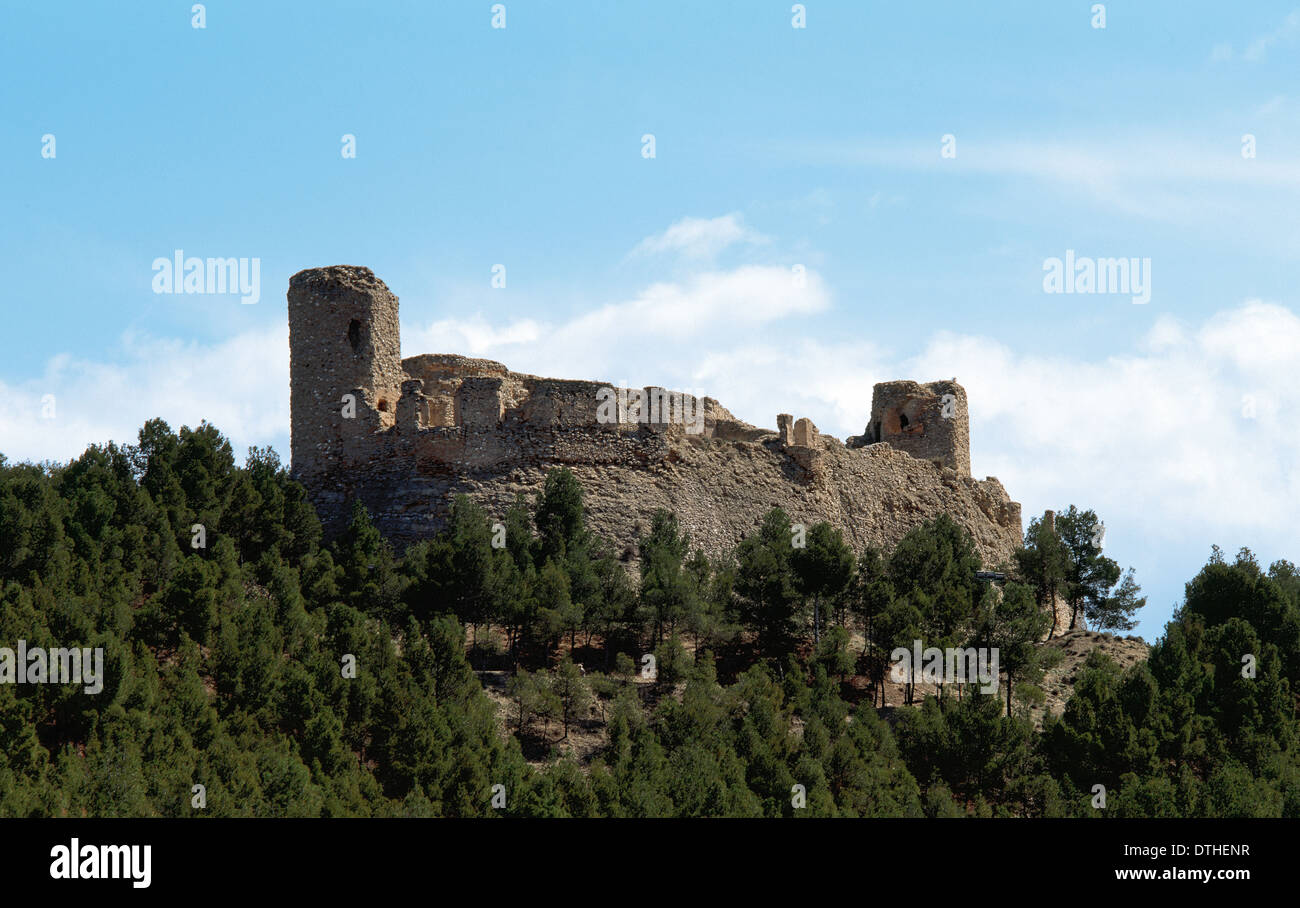 Spain. Aragon. Calatayud. Castle and walls of the complex of Castle of ...