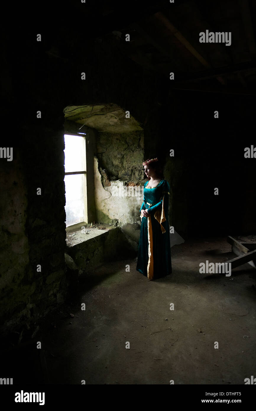 Princess at a castle window Stock Photo - Alamy