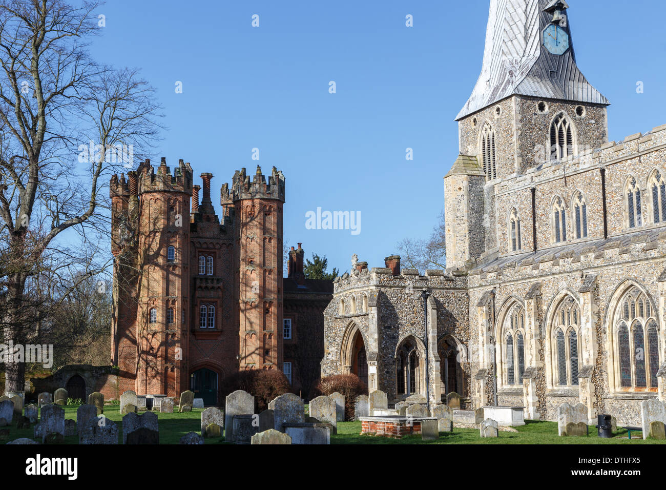 hadleigh church town centre suffolk Stock Photo - Alamy