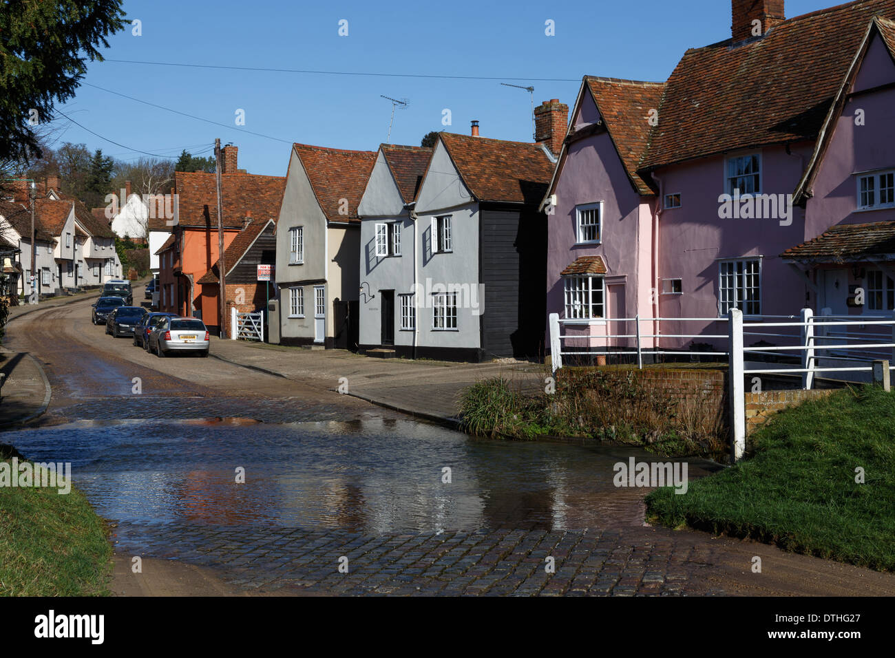kersey village suffolk england uk Stock Photo - Alamy