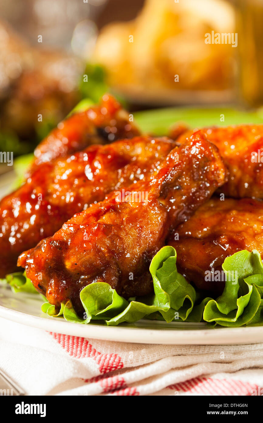 Barbecue Buffalo Chicken Wings as an Appetizer Stock Photo - Alamy