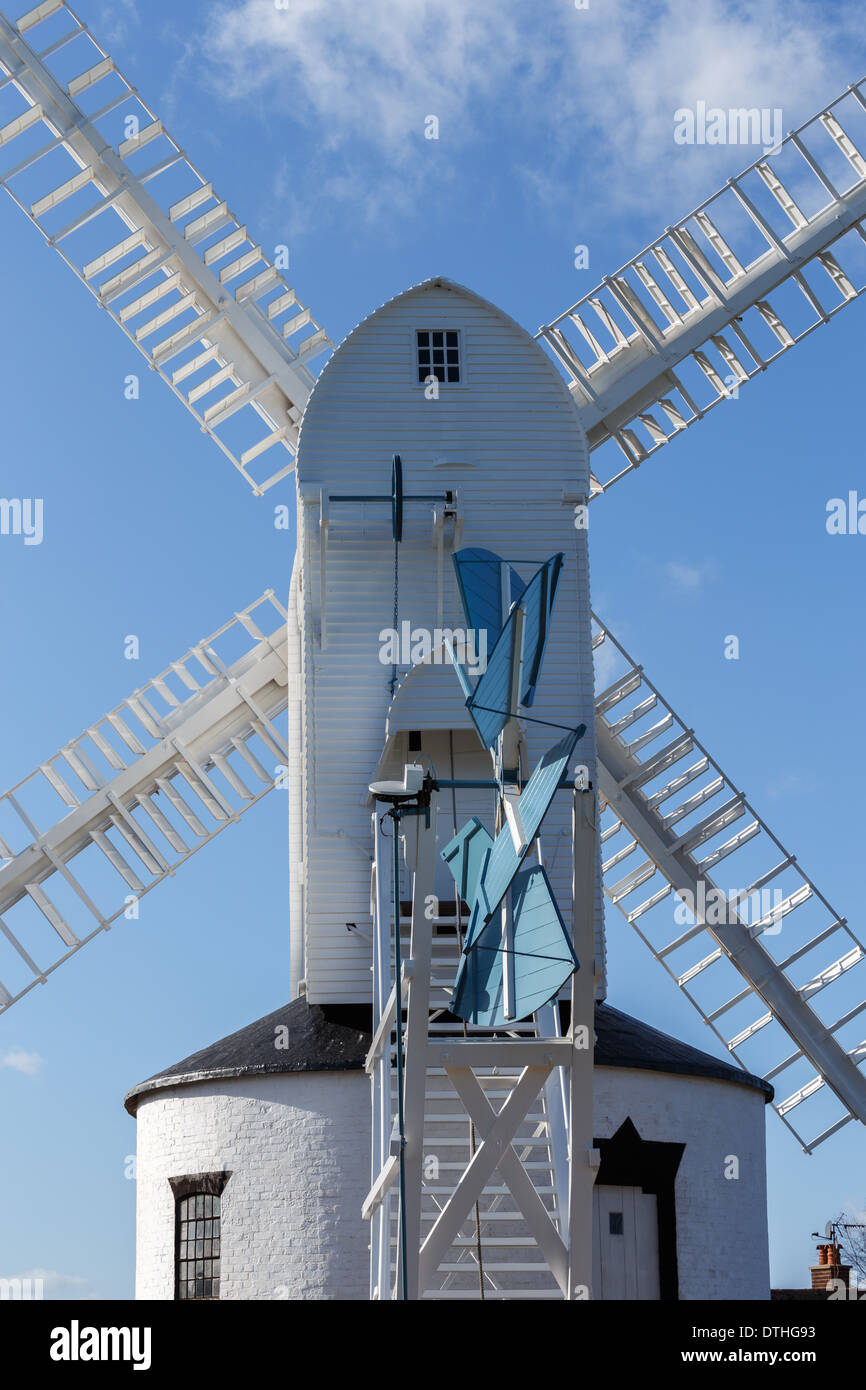 Saxtead Green Post Mill suffolk east anglia england Stock Photo - Alamy