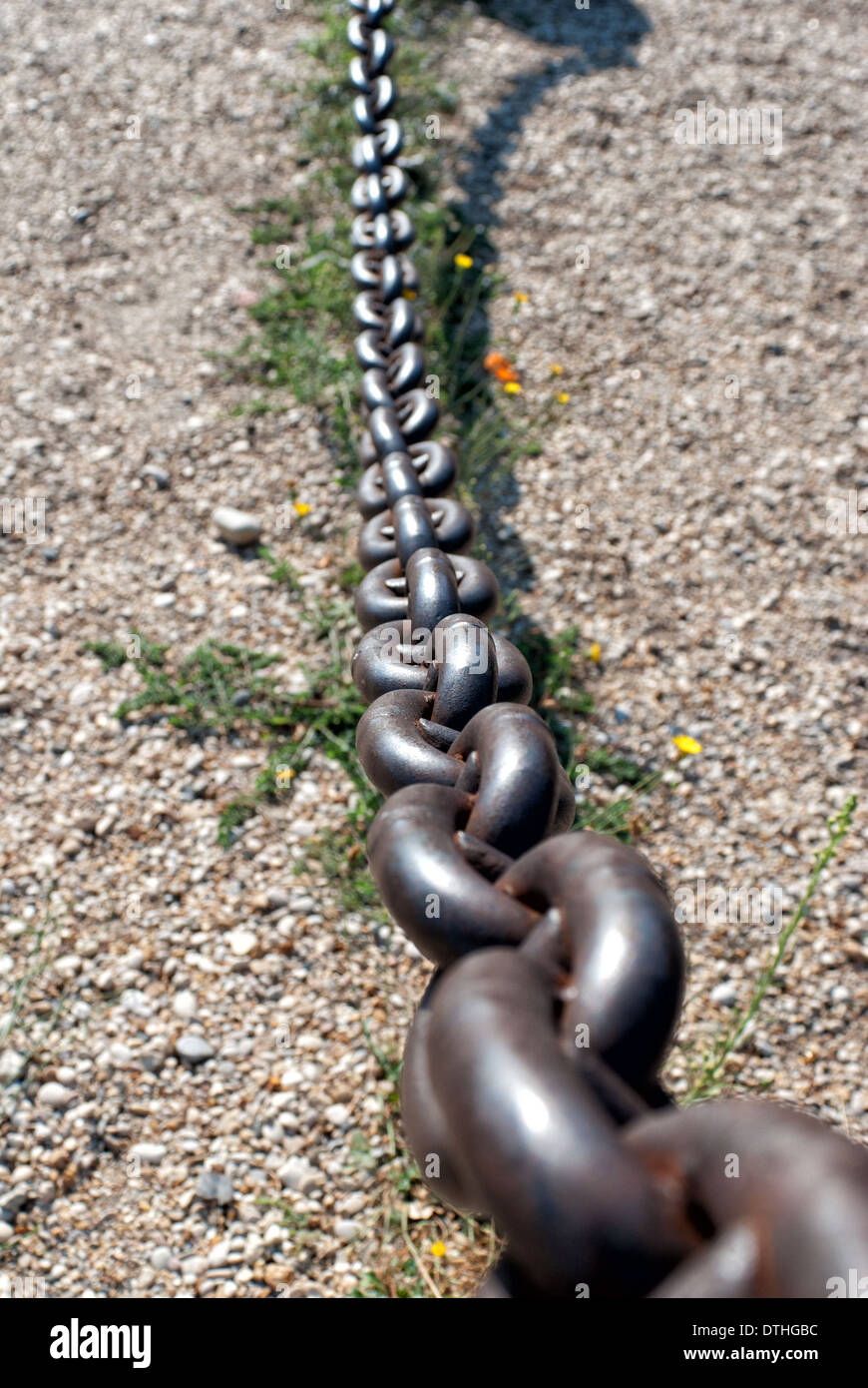Old Iron Chain with Rust Stock Photo - Alamy