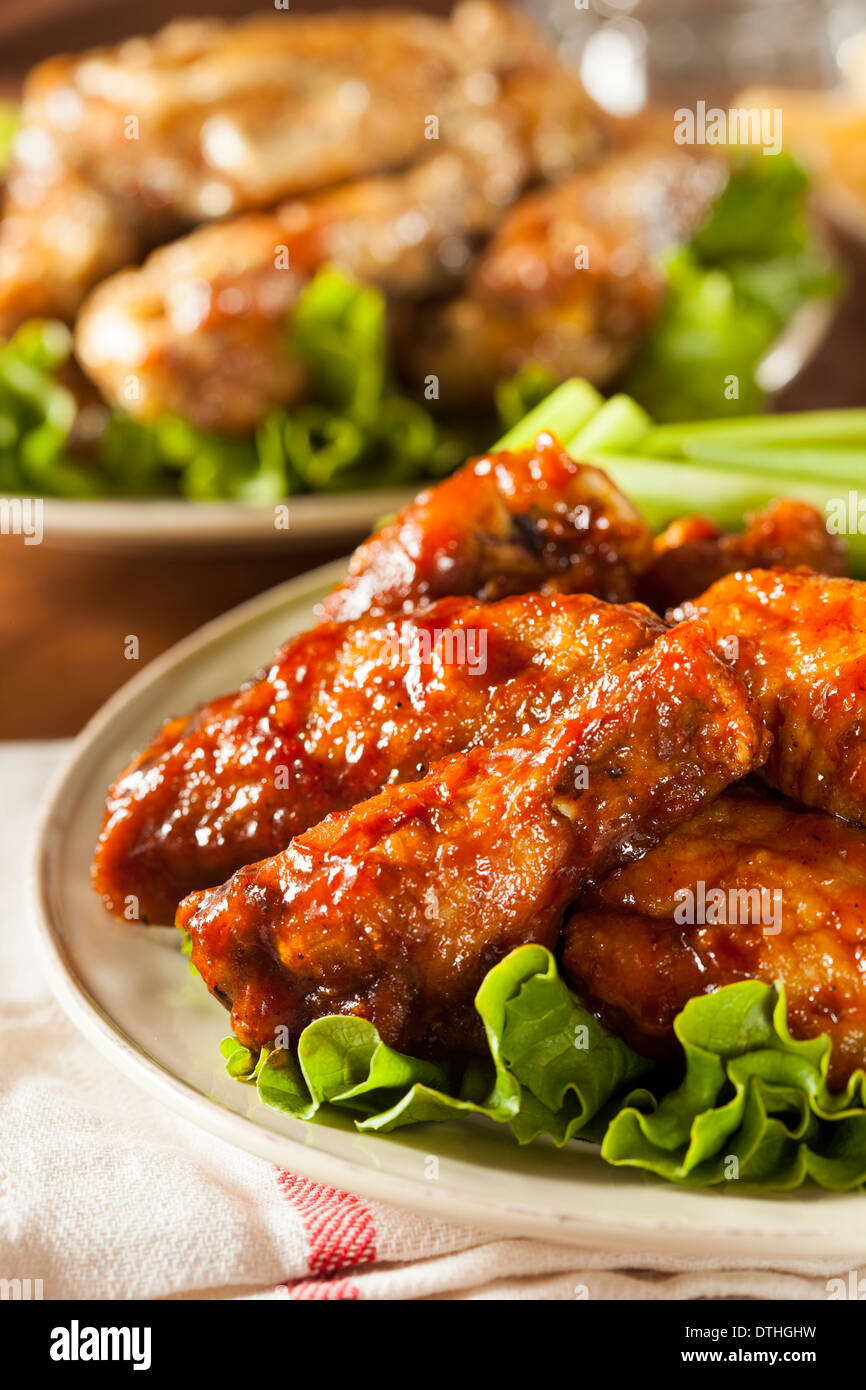 Barbecue Buffalo Chicken Wings as an Appetizer Stock Photo - Alamy