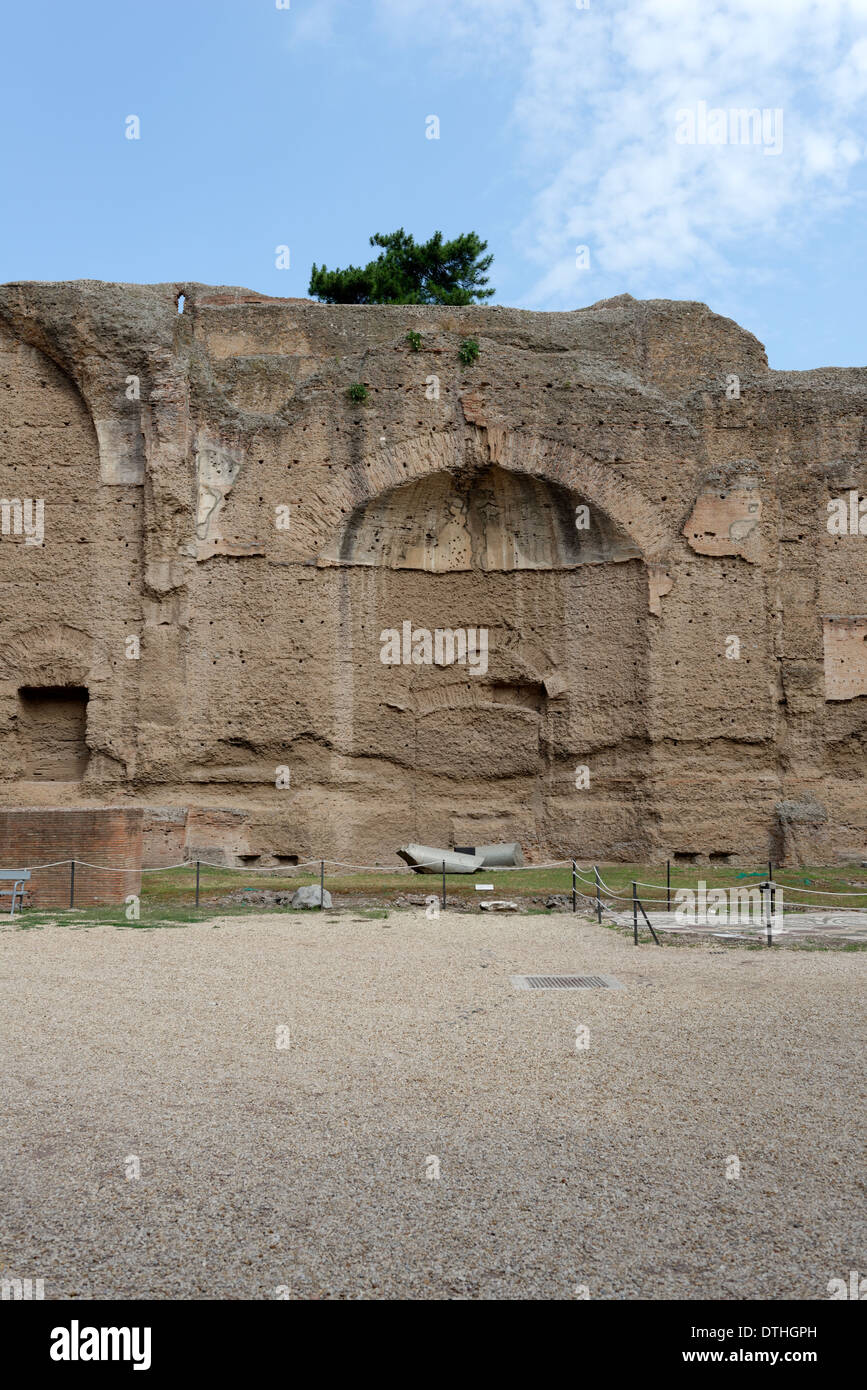 View palaestra lecture hall exedra on western side Baths Caracalla Rome ...