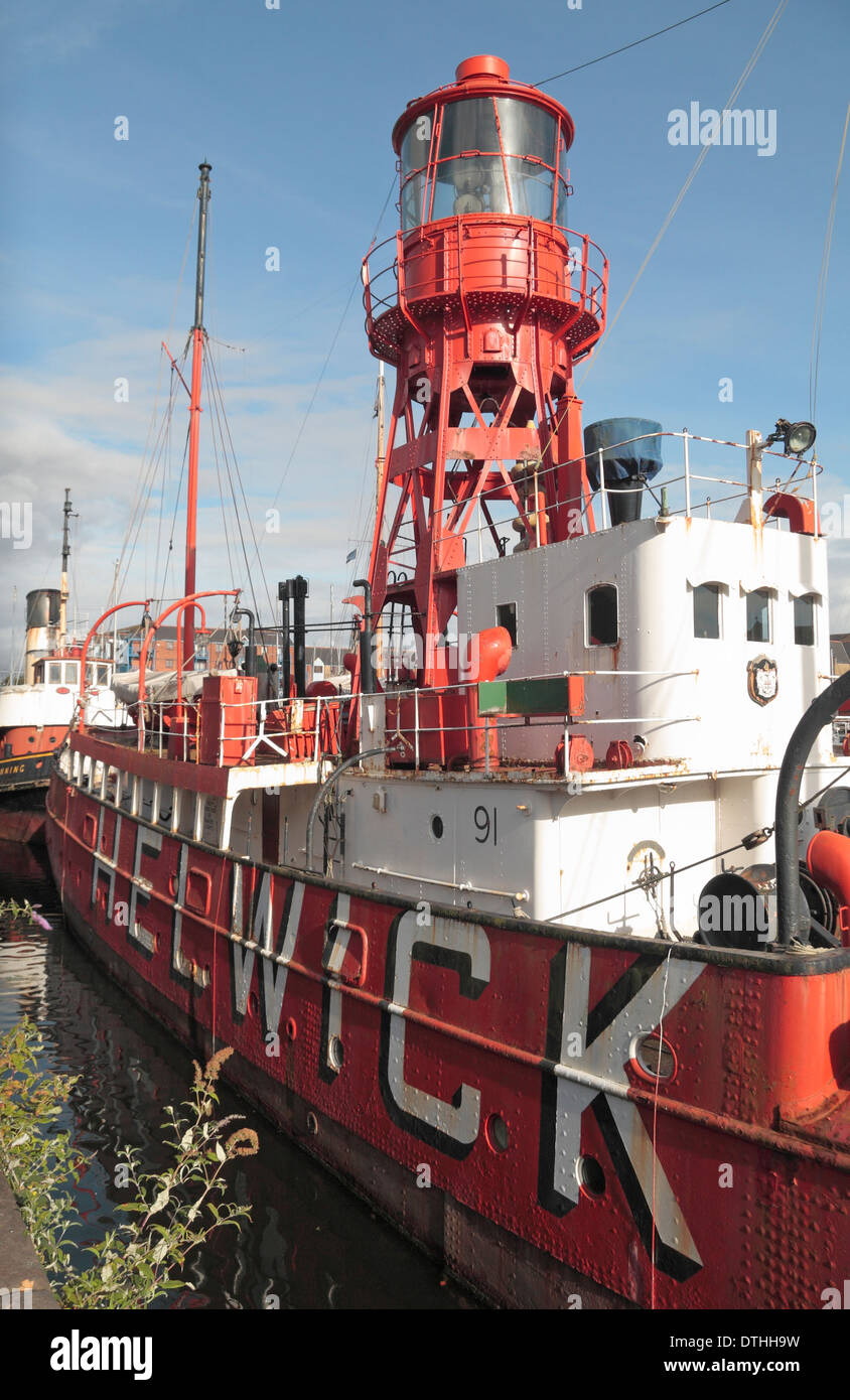 The former Helwick lightship on Harbour Drive in Swansea, Wales Stock ...