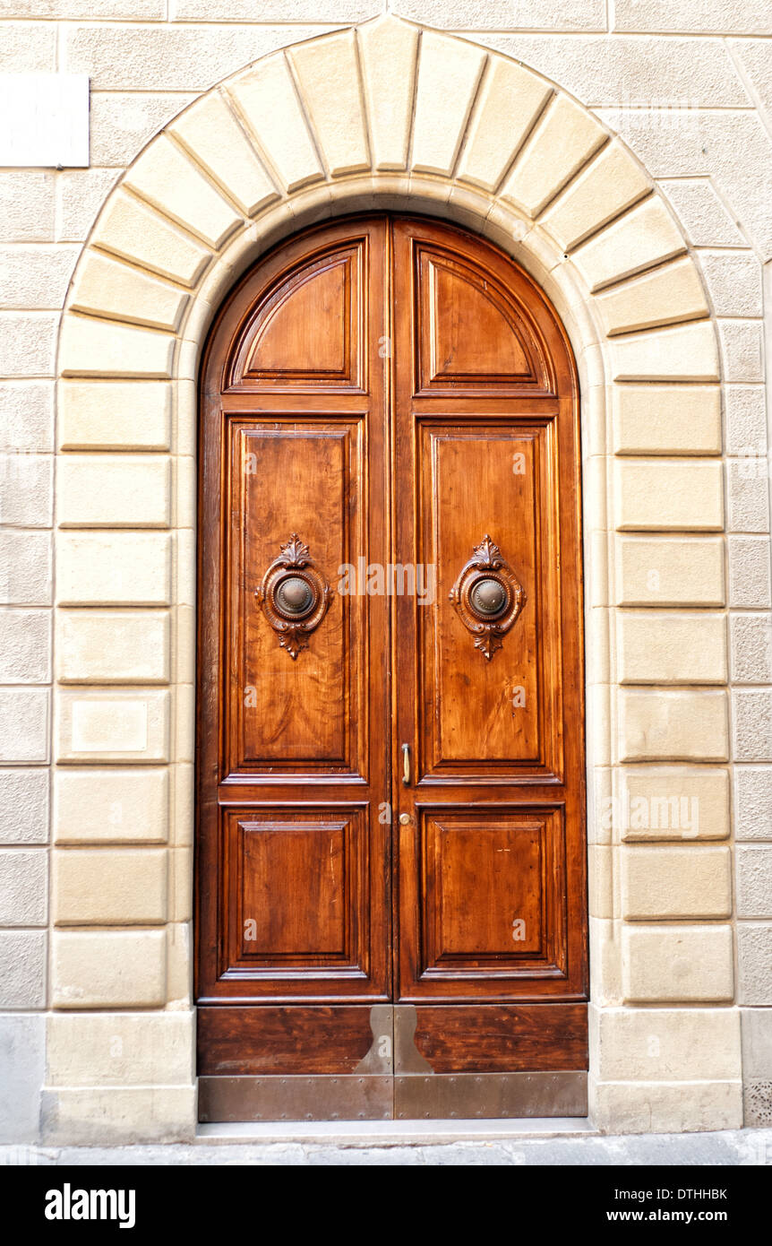 Beautifull retro wooden door Stock Photo - Alamy