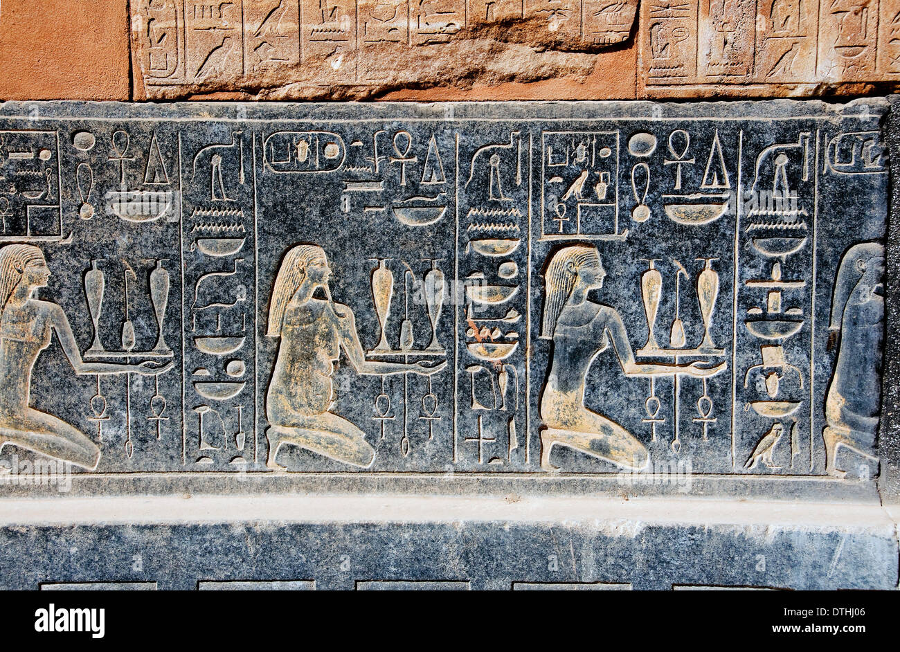 Offerings of wine, relief, Red Chapel , built by Hatshepsut, 1473-1458 ...