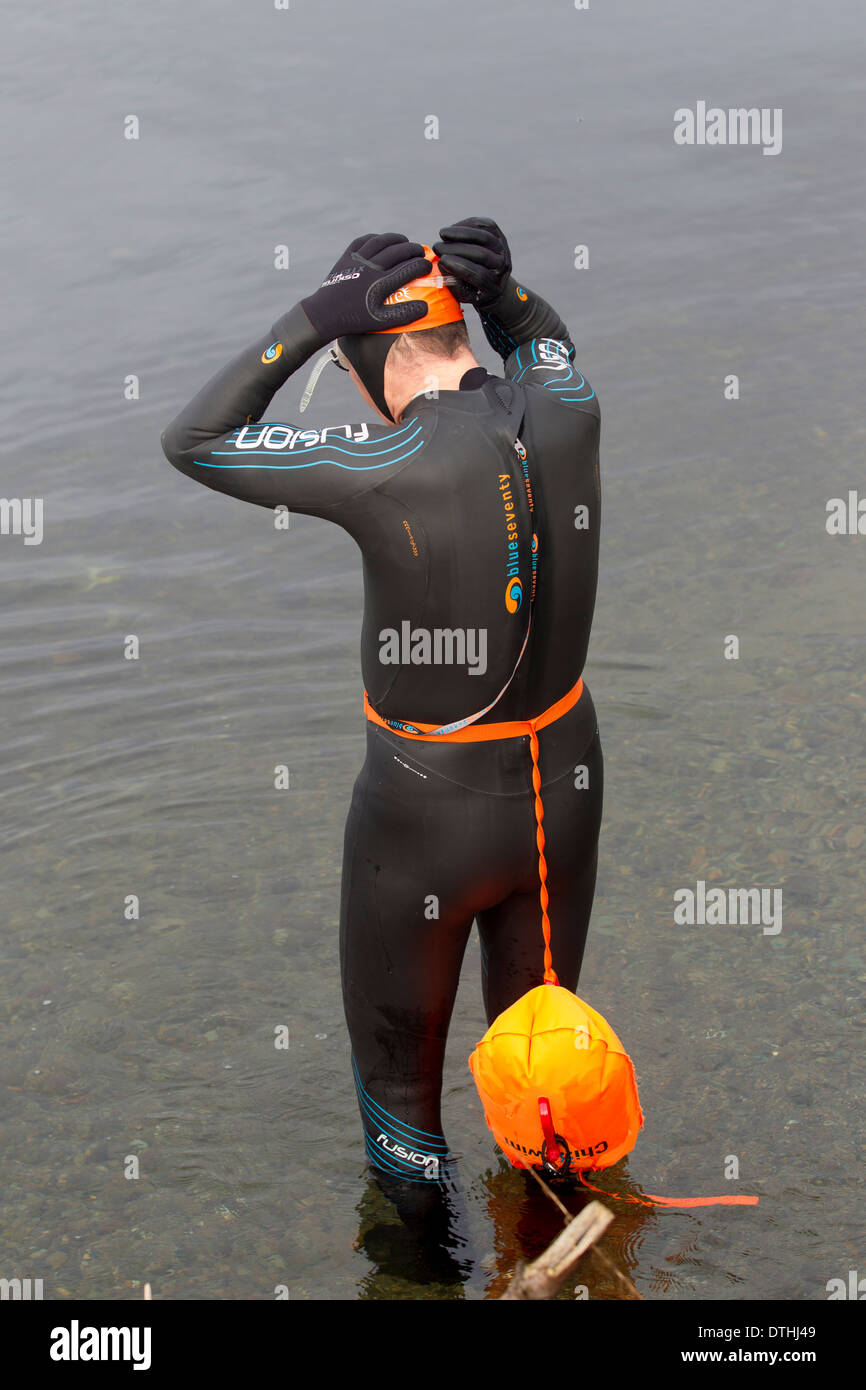 Davina McCall Sport Relief challenge Beyond Breaking Point swimming ...