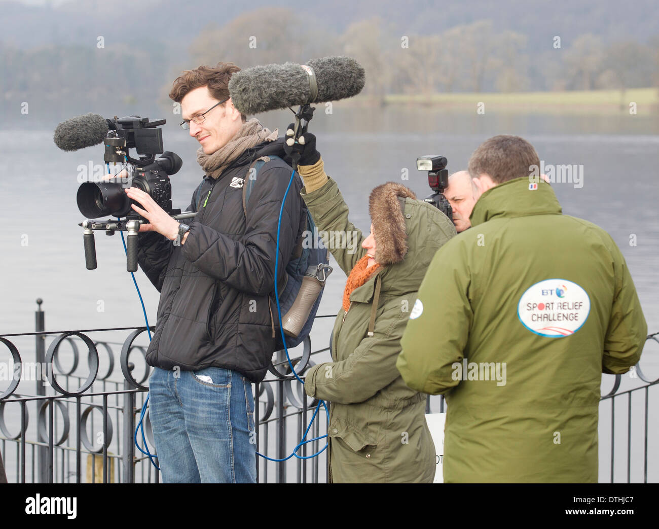 Davina McCall Sport Relief challenge Beyond Breaking Point swimming ...